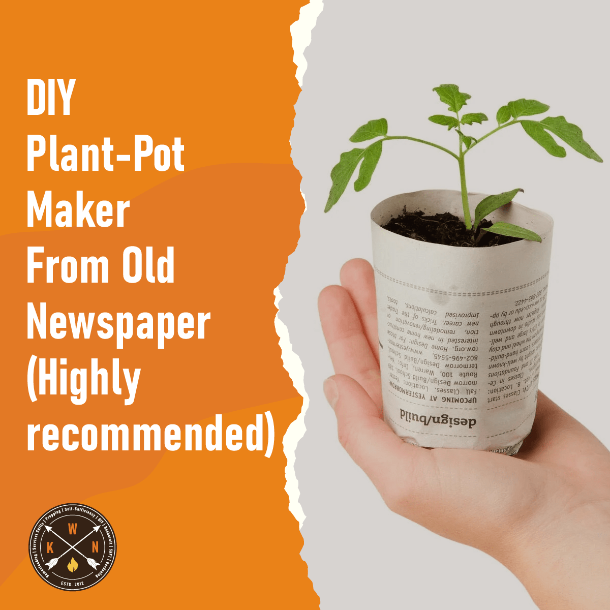 DIY Plant-Pot Maker From Old Newspaper